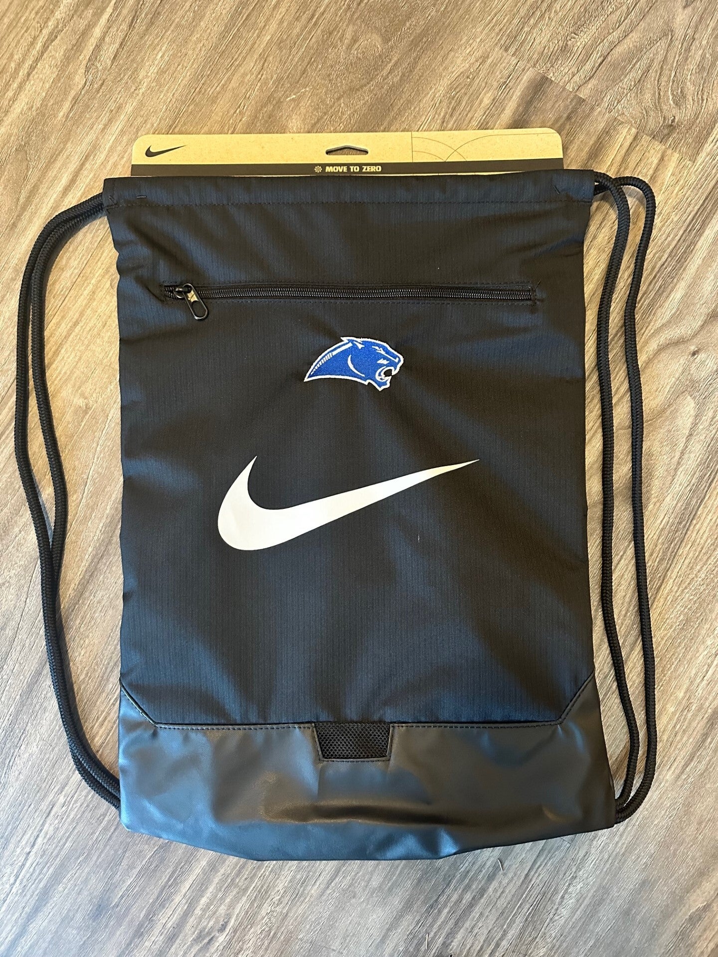 Black NIKE Panther Drawstring Bag | 937 INK