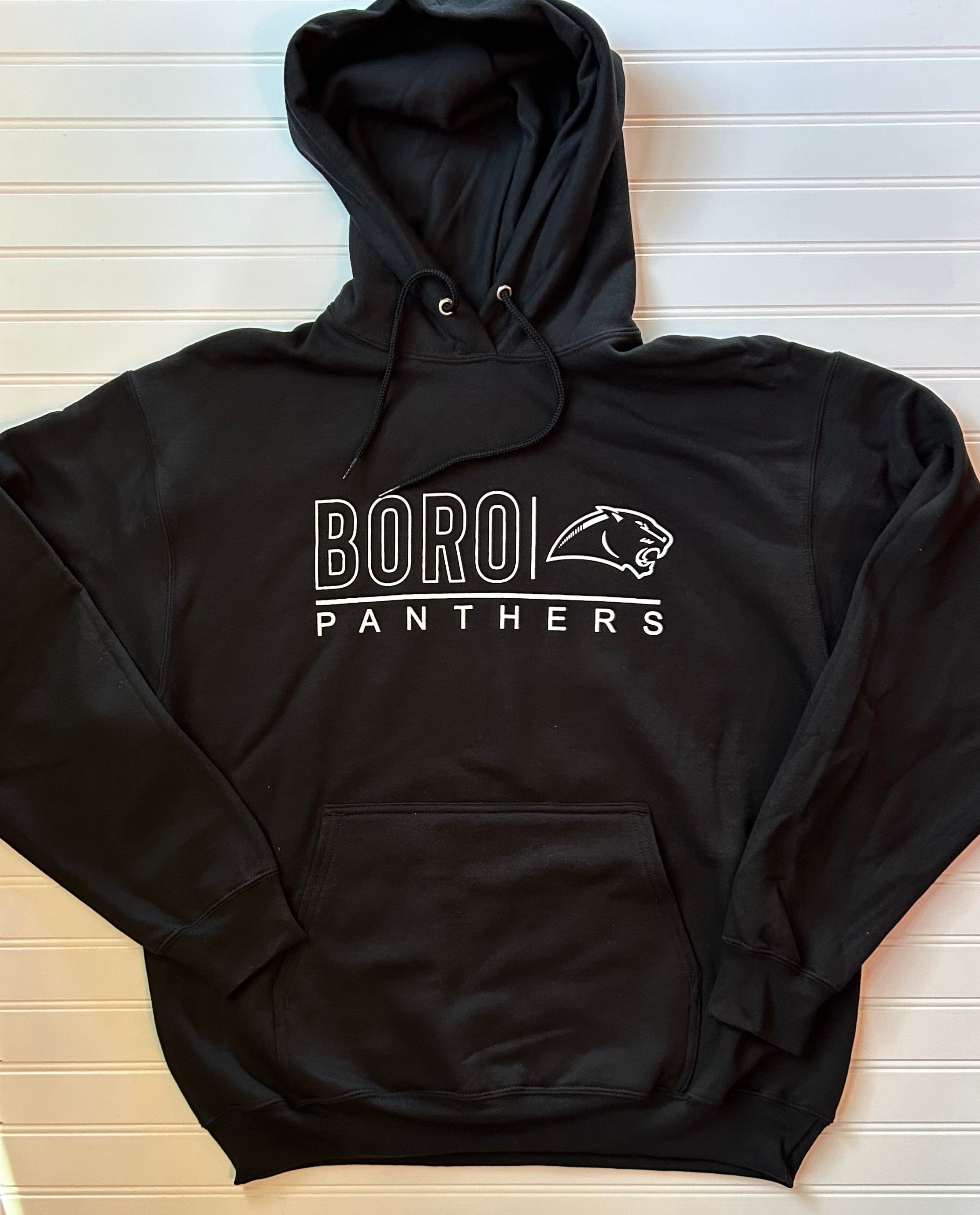 Black Boro Panthers Hoodie- Youth and Adult | 937 INK